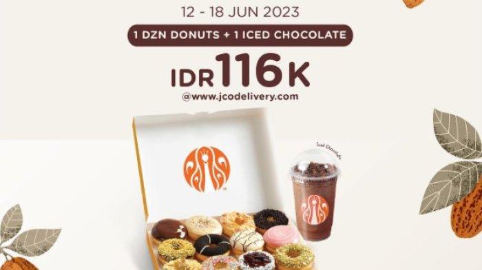 4 Promo JCO Hari Ini 12 Juni 2023, 1 Dozen Donuts + Iced Chocolate ...
