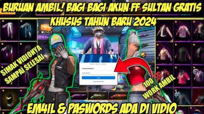 SERBU 700+ Akun Sultan Free Fire FF 2025 Full Diamond +999999, Email ...