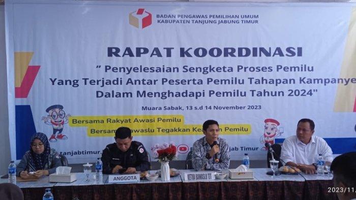 Bawaslu Tanjab Timur Gelar Rakor Penyelesaian Sengketa Dan Tahapan
