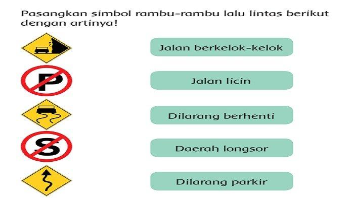 Simbol Rambu Lalu Lintas dan Artinya, Kunci Jawaban Kelas 3 Tema 8 ...