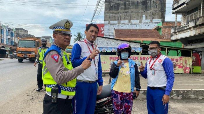 Honda Sinsen dan Satlantas Polresta Jambi Gelar Kampanye Keselamatan Berkendara - Tribunjambi.com