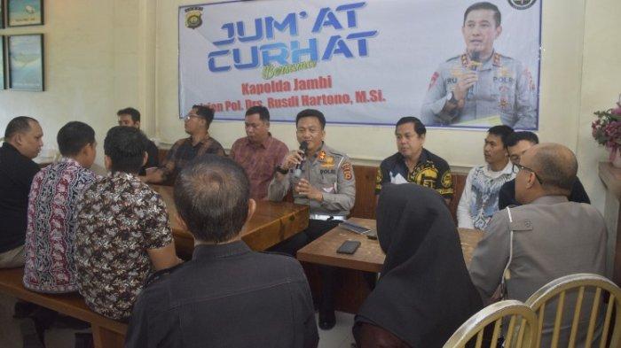 Jumat Curhat, Polda Jambi Dengarkan dan Tampung Aspirasi Transportir Batubara - Tribunjambi.com