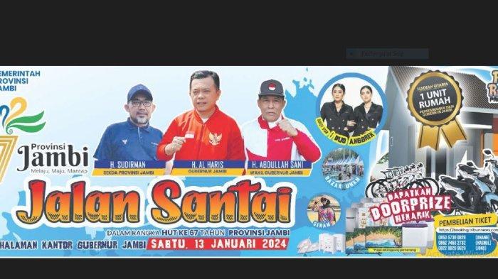 Begini Cara Beli Tiket Jalan Santai HUT ke 67 Tahun Provinsi Jambi ...
