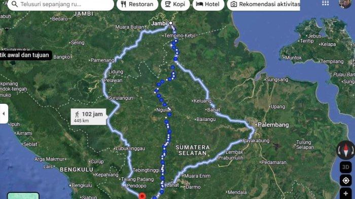 Jarak Jambi ke Pagar Alam Sumsel di Google Maps 388 Km, Rute Mobil 10,5 ...