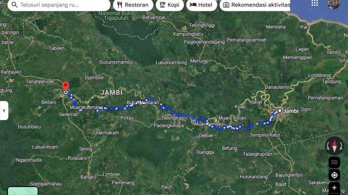 Jarak Kota Jambi-Muara Bungo di Google Maps 230 Km, Jika Jalan Kaki ...