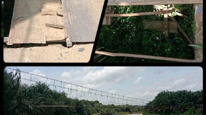 Berita Merangin: Jembatan Gantung Penghubung Desa Koto Baru dan Desa Seling Nyaris Putus ...