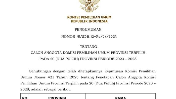 BREAKING NEWS KPU RI Tetapkan 5 Anggota KPU Provinsi Jambi Periode 2023 ... BREAKING NEWS KPU RI Tetapkan 5 Anggota KPU Provinsi Jambi Periode 2023 ...