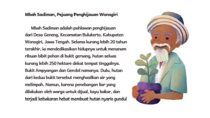 Kisah Mbah Sadiman Kunci Jawaban SD Kelas 5 Bahasa Indonesia Halaman ...