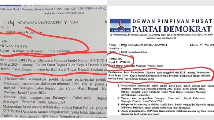 Heboh Surat Tugas Demokrat ke M Syukur dan Nilwan, Aras: Ada ...