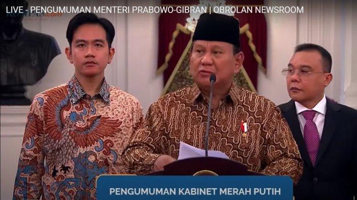 Lengkap 109 Nama Menteri, Wakil Menteri, dan Kepala Lembaga di Kabinet ...