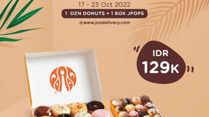 Promo JCO Hari Ini 23 Oktober 2022, 1 Dzn Donuts + 1 Box JPops Rp129 ...