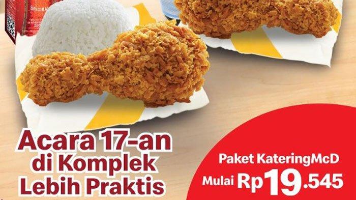 Promo McD Hari Ini 12 Agustus 2022: Rp19 Ribuan Dapat Nasi, Ayam dan Minum - Tribunjambi.com