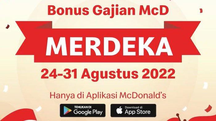 Promo McD Hari Ini 29 Agustus 2022, Dapatkan Diskon 20 % atau Rp20 Ribu - Tribunjambi.com