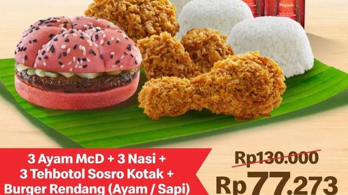 Promo McD Terbaru: Paket Merdeka 3 Ayam, 3 Nasi, 3 Minum dan 1 Burger ...