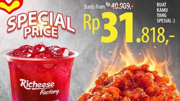 Promo Richeese Hari Ini 24 September 2022, Combo Fire Chicken Rp31.818 ...