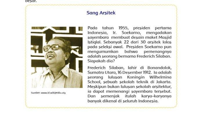 Cita-Cita Sang Arsitek Frederich Silaban, Kunci Jawaban SD Kelas 4 Tema ...