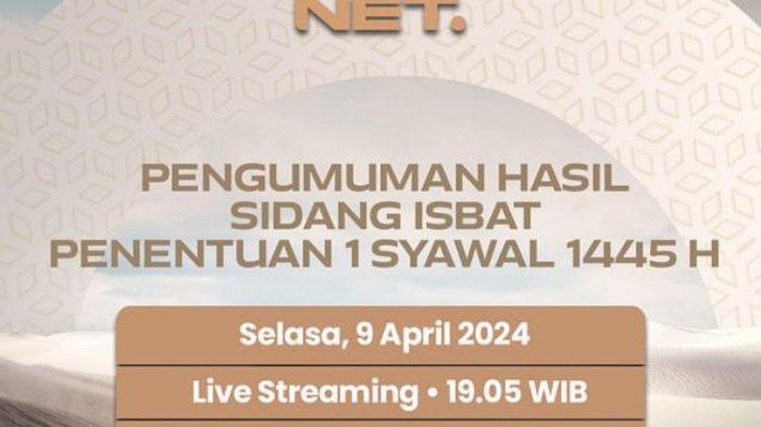 Jadwal Acara NET TV Hari ini Selasa 9 April 2024: Masjid Yang Tak Dirindukan dan Sidang Isbat ...