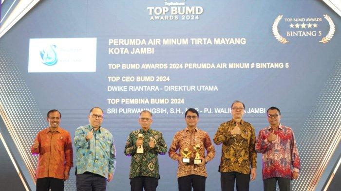 Tirta Mayang Raih Penghargaan TOP BUMD Awards Bintang 5 Tahun 2024 - Tribunjambi.com