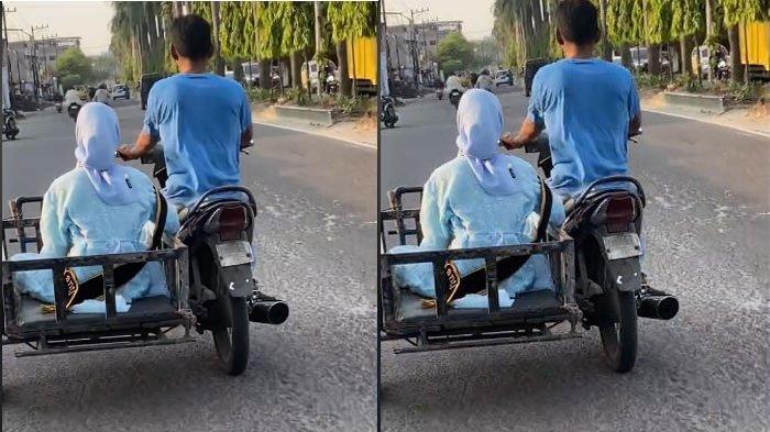 Viral Ayah Mengantar Anak Wisuda dengan Becak Motor - Tribunjambi.com