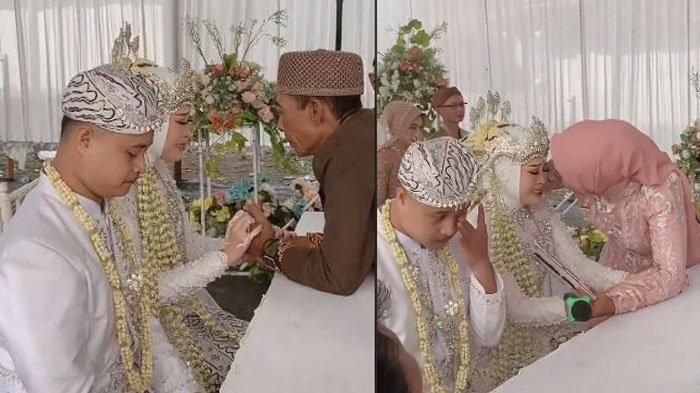 Viral Pengantin Menangis Karena Seragam Ayah Kandung Digunakan Ayah Tiri saat Akad Nikah ...