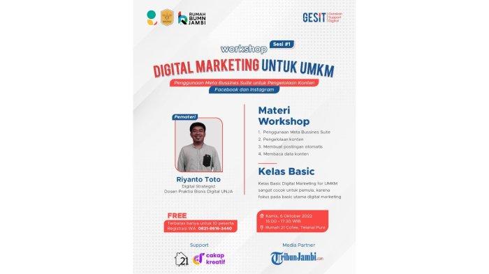 Ayo Ikut Gerakan Support Digital Workshop Digital Marketing Untuk UMKM - Tribunjambi.com