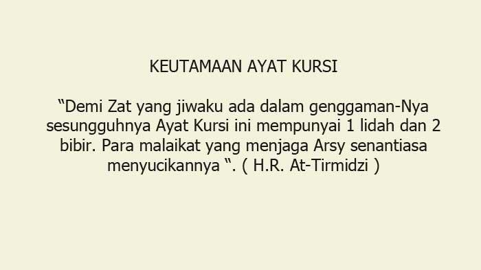 Bacaan Ayat Kursi Latin dan Terjemahan Disertai Keutamaannya - Tribunjambi.com