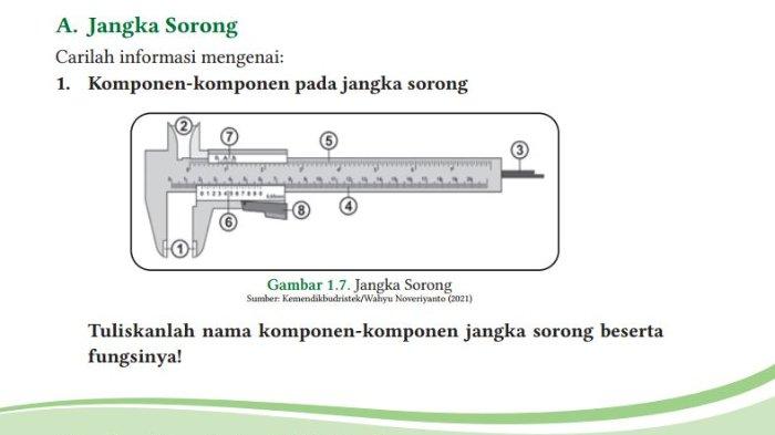 Kunci Jawaban IPA Kelas 10 Halaman 8: Alat Ukur Panjang Jangka Sorong dan Mikrometer Sekrup ...