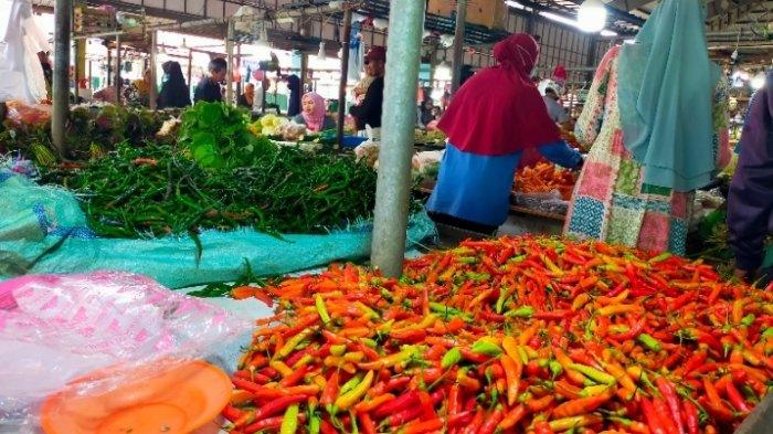 Harga Cabai merah dan Canai Geprek Turun di Pasar Angso Duo - Tribunjambi.com
