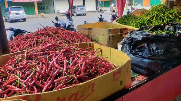 Harga Cabai Merah di Pasar Angso Duo Merangkak Naik, Harga Cabai Ini Masih Normal - Tribunjambi.com