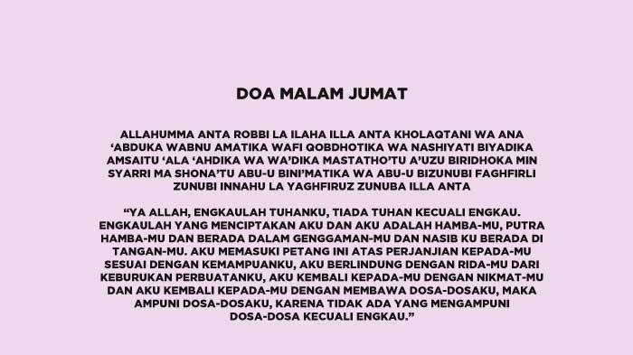 Amalan Malam Jumat Mustajab, Surat Yasin, Sholawat Nabi serta Doa Malam ...
