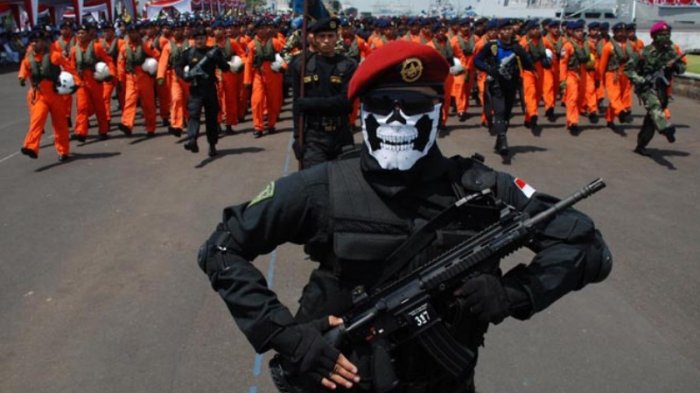 Motif Tengkorak Pada Penutup Wajah Buat KOPASKA TNI AL Masuk Jajaran Pasukan Elite 'Seram' di ...