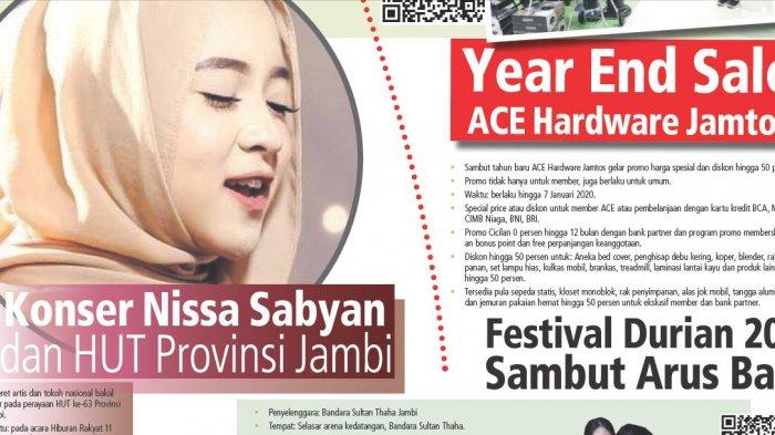 Nissa Sabyan Konser di Jambi, Cek Daftar Acara HUT Ke=63 Provinsi Jambi Berikut Ini ...