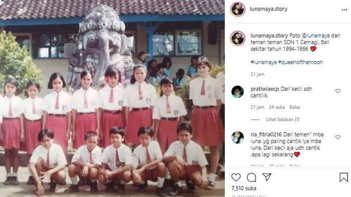 Foto Zaman SD Luna Maya Beredar, Netizen : Dari Dulu Sudah Cantik, Bule ...