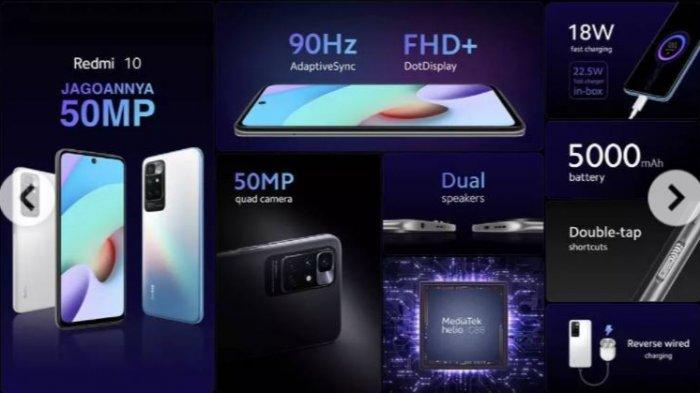 Harga HP Redmi 10 Turun Harga, Ram 4GB Hanya Rp 1 Jutaan! - Tribunjambi.com