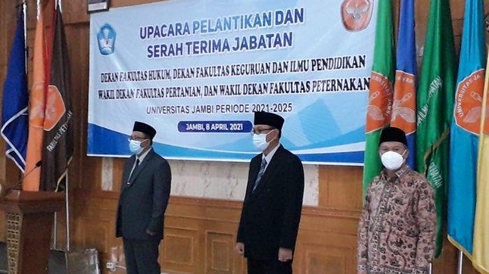 Rektor Unja Prof H Sutrisno Melantik Dekan FH dan FKIP Unja ...