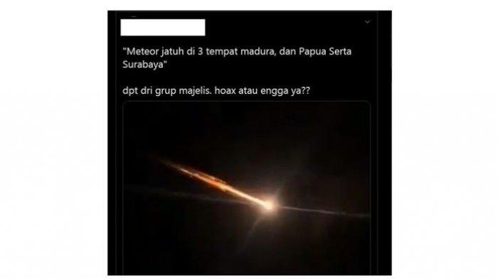 VIDEO Bikin Geger Masyarakat, Penampakan Meteor Jatuh di Indonesia ...