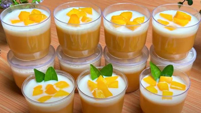 Resep Puding Mangga dan Vla, Blender Mangga hingga Halus - Tribunjambi.com