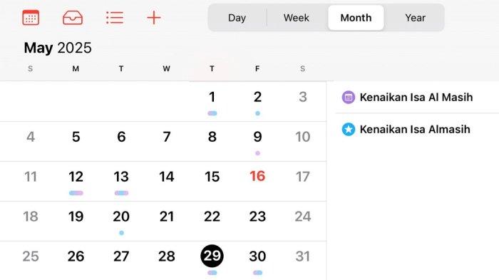29 Mei 2025 Libur Apa? Download Kalender di Sini Lengkap Tanggalan Jawa dan Hijriah ...