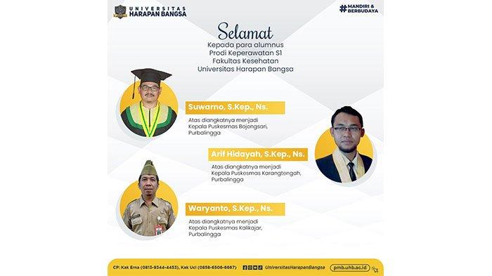 Resmi, 3 Alumni UHB Purwokerto Diangkat Jadi Kepala Puskesmas di ...