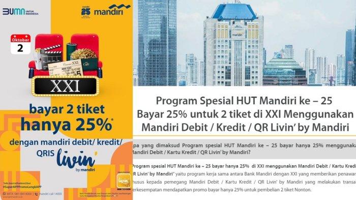 Daftar Bioskop di Semarang Promo XXI Mandiri Besok 2 Oktober, 2 Tiket ...