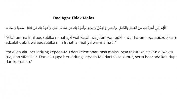 Doa Agar Tidak Malas Beribadah, dari Sahabat Nabi - Tribunjateng.com