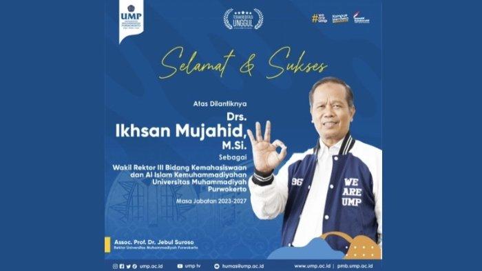Drs. Ikhsan Mujahid, M.Si. Dilantik Sebagai Wakil Rektor III UMP - Tribunjateng.com