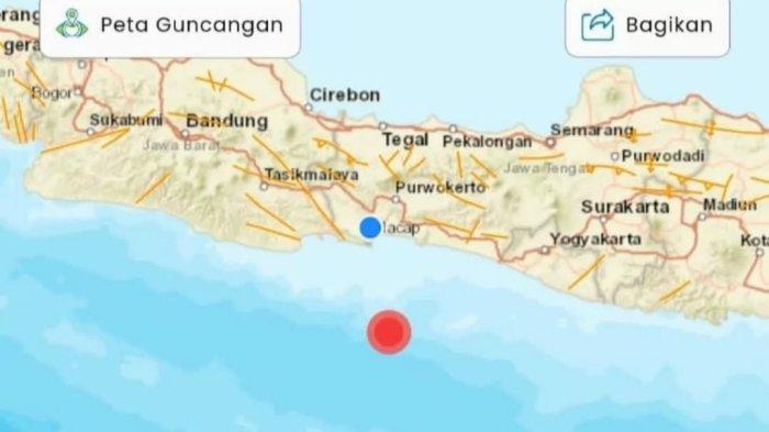 BREAKINGNEWS: Gempa Bumi M 5.0 Guncang Cilacap Jawa Tengah, Terasa Hingga Banyumas ...