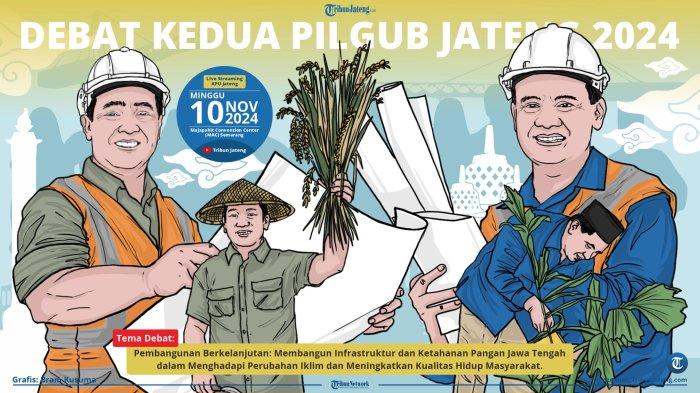 INFOGRAFIS Debat Kedua Pilgub Jateng 2024 - Tribunjateng.com