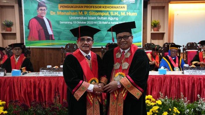 Hakim MK Manahan Sitompul Raih Gelar Guru Besar - Tribunjateng.com