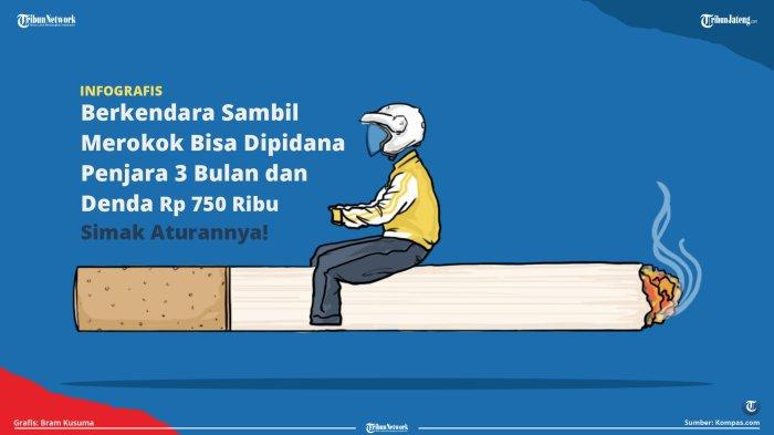 INFOGRAFIS: Berkendara Sambil Merokok Bisa Dipidana Penjara dan Denda ...