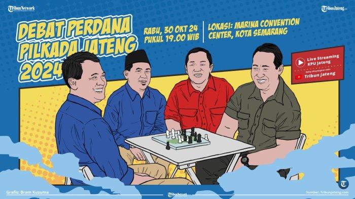 Debat Perdana Pilgub Jateng: Andika-Hendi vs Luthfi-Gus Yasin, Siapa Unggul? - Tribunjateng.com