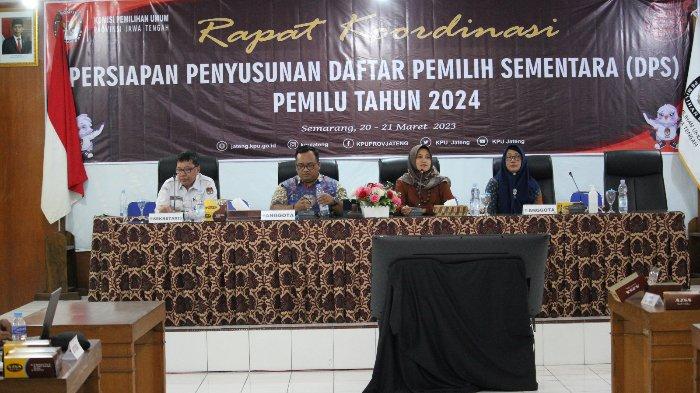 KPU Jateng Selenggarakan Rakor Persiapan Penyusunan DPS Pemilu 2024 - Tribunjateng.com