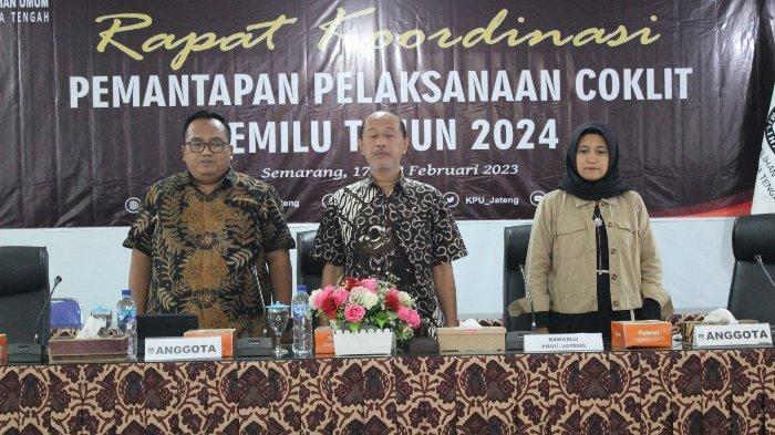 KPU Jateng Selenggarakan Rakor Pemantapan Pelaksanaan Coklit Pemilu 2024 - Tribunjateng.com