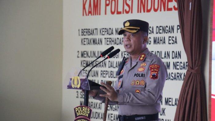 Kapolres Sragen Pimpin Upacara Kenaikan Pangkat Pengabdian Anggota Sat Reskrim - Tribunjateng.com